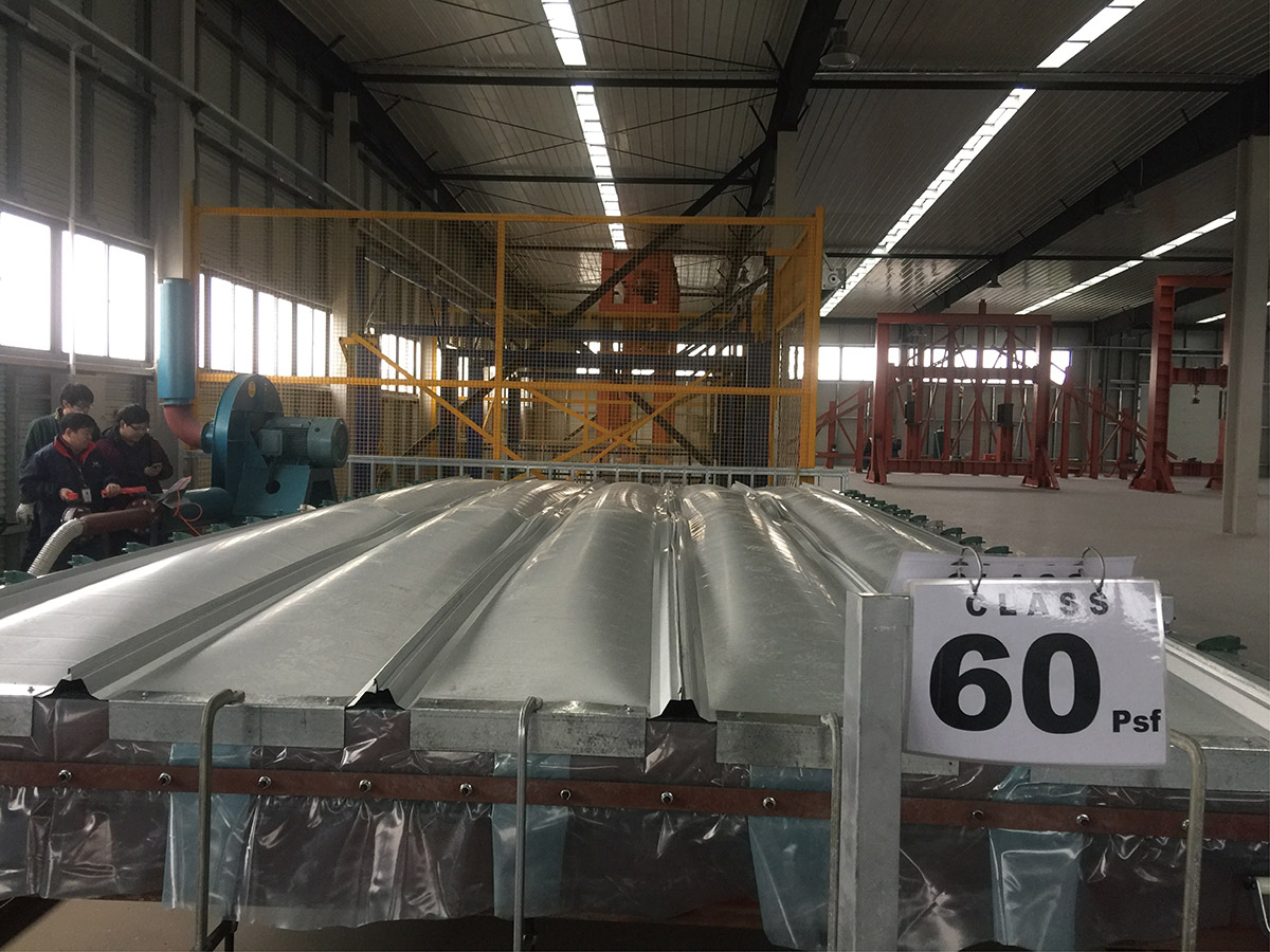 FM approval wind uplift test - Lintel Structure