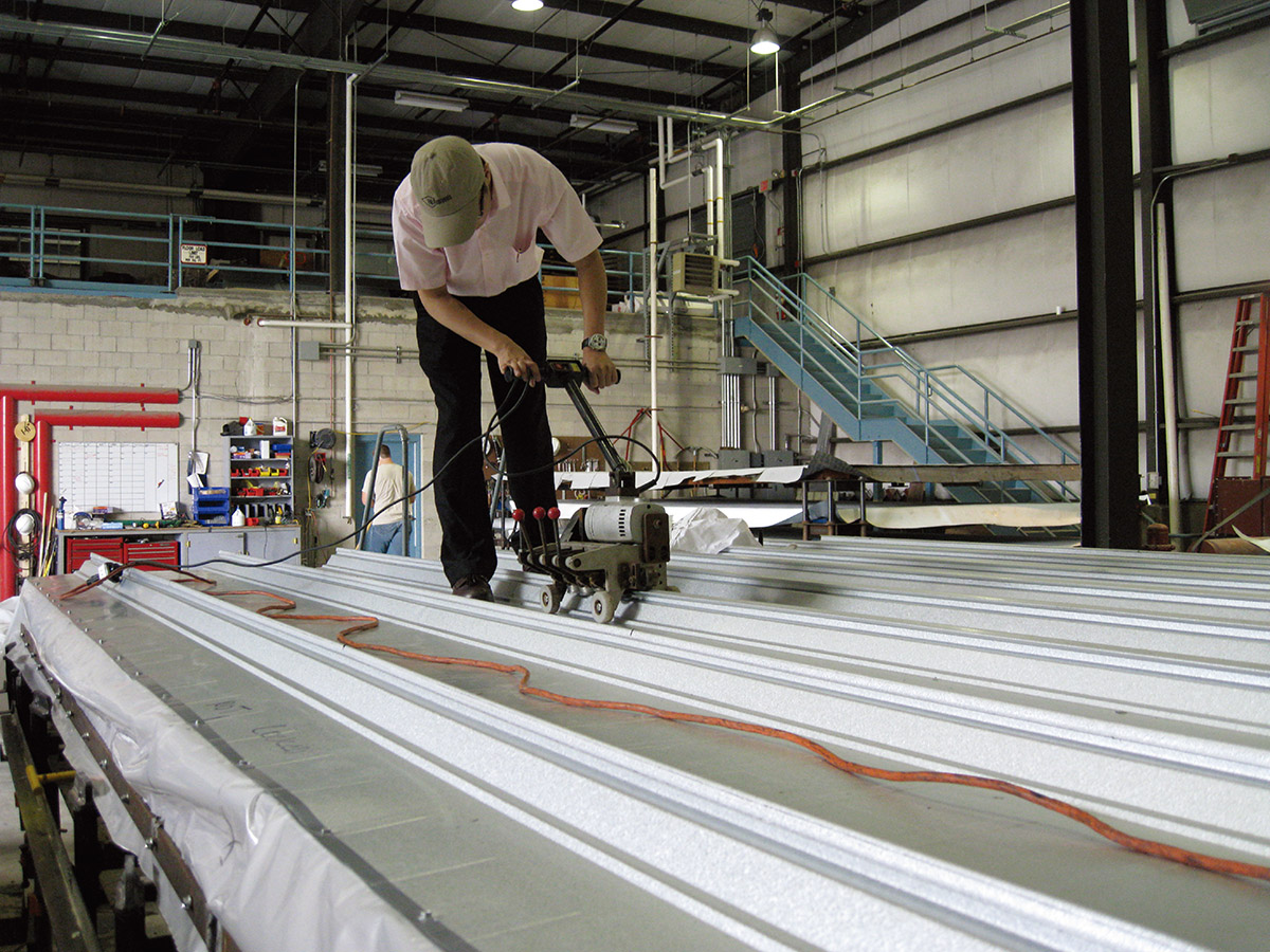 FM approval wind uplift test - Lintel Structure